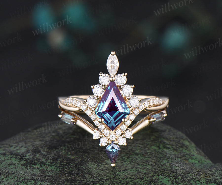 Alexandrite Engagement Ring Set | WillworkJewelry – Page 3 – WILLWORK ...
