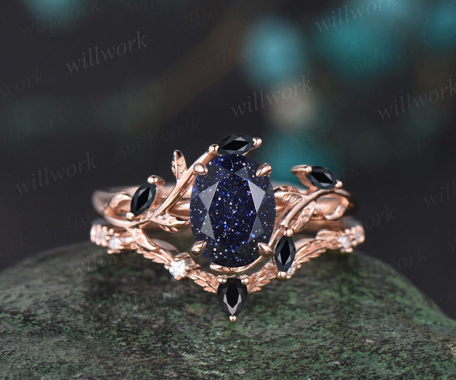 Blue Sandstone Engagement Rings | Willwork Jewelry – WILLWORK JEWELRY